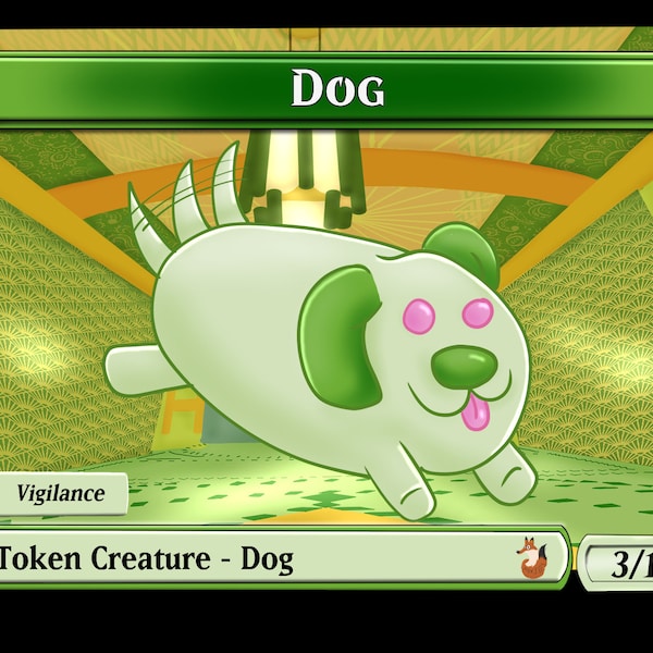 Mtg Dog Token - Etsy UK