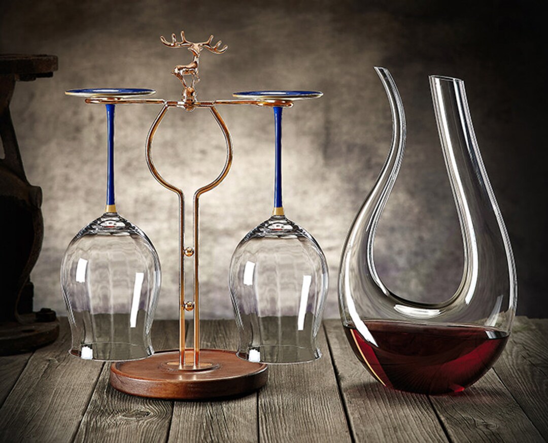 Burgundy Wine Glass Crystal Goblet Belly Goblet Black - Etsy