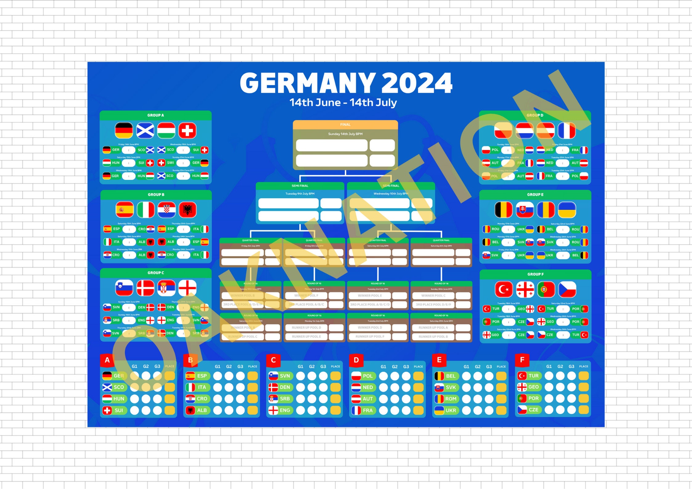 GERMANY 2024 - Wall Chart - UTC - Digital Copy - A2 - Etsy Australia