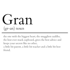 Grandma Gift, Grandma Description, Digital Print, Grandma Quote ...