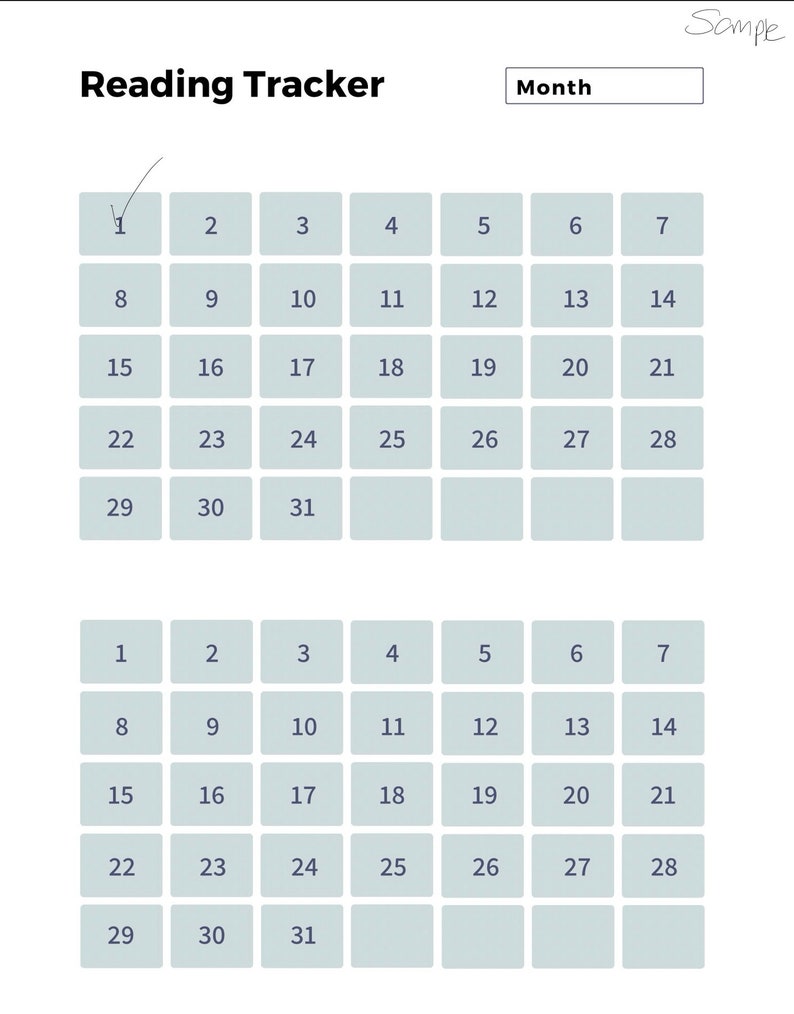 Book Log With a Monthly Reading Tracker - Etsy