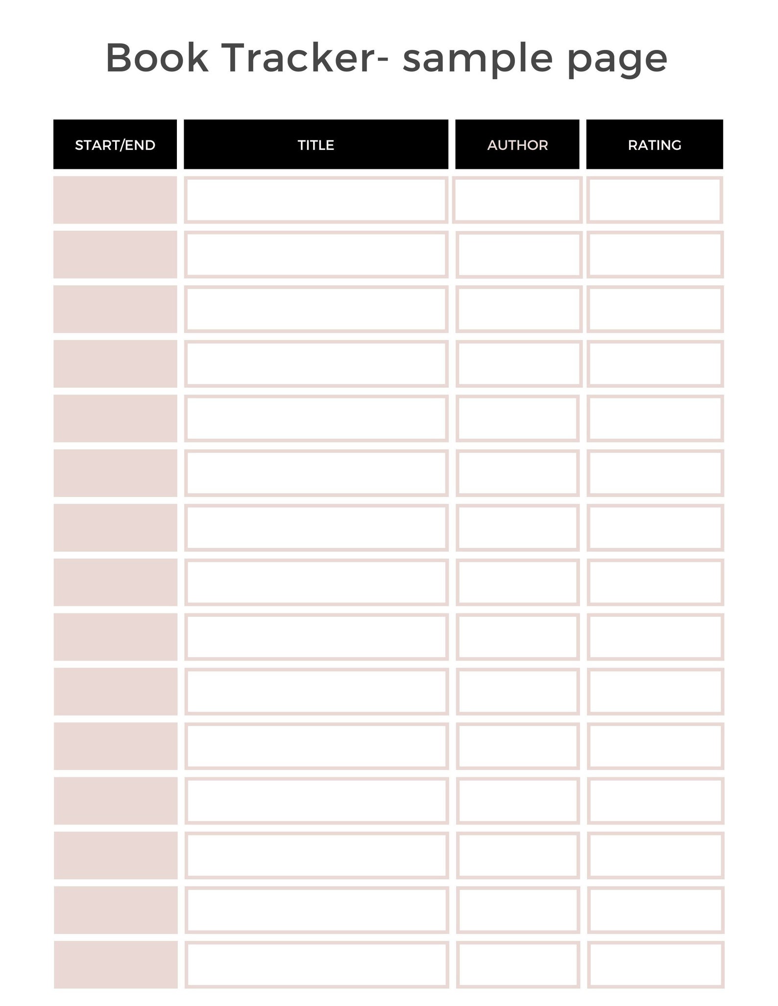 Book Log With a Monthly Reading Tracker - Etsy
