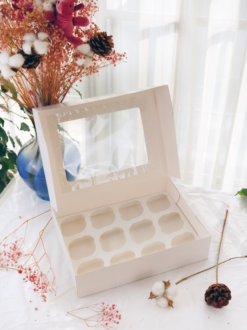 Windowed Cupcake Boxes, Removable Tray Insert, 1-6-12 Hole - Etsy