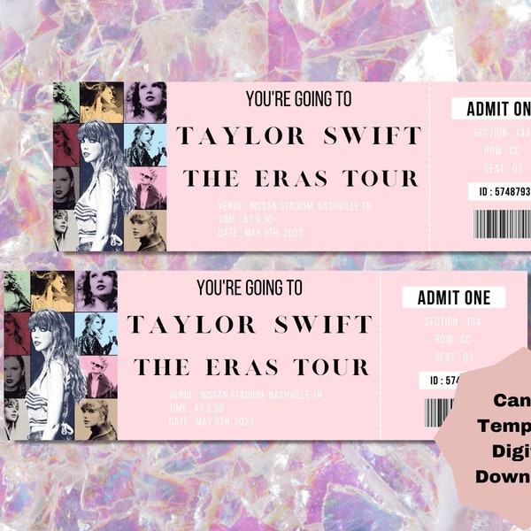 Souvenir Ticket Eras Tour Etsy Singapore