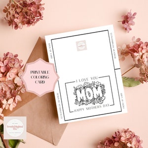 Happy Mother's Day Printable Coloring Pages | Foldable Mother's Day ...