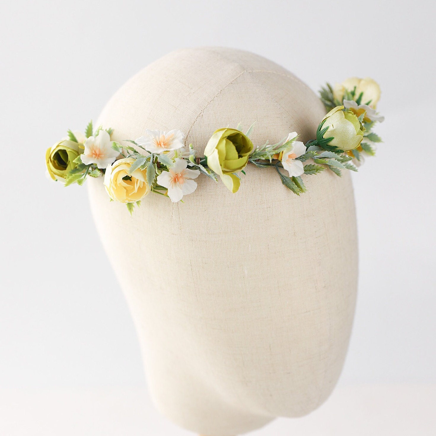 Fairy Elf Flower Crown Rustic Ivory Flower Headpiece Elven Girl Red ...