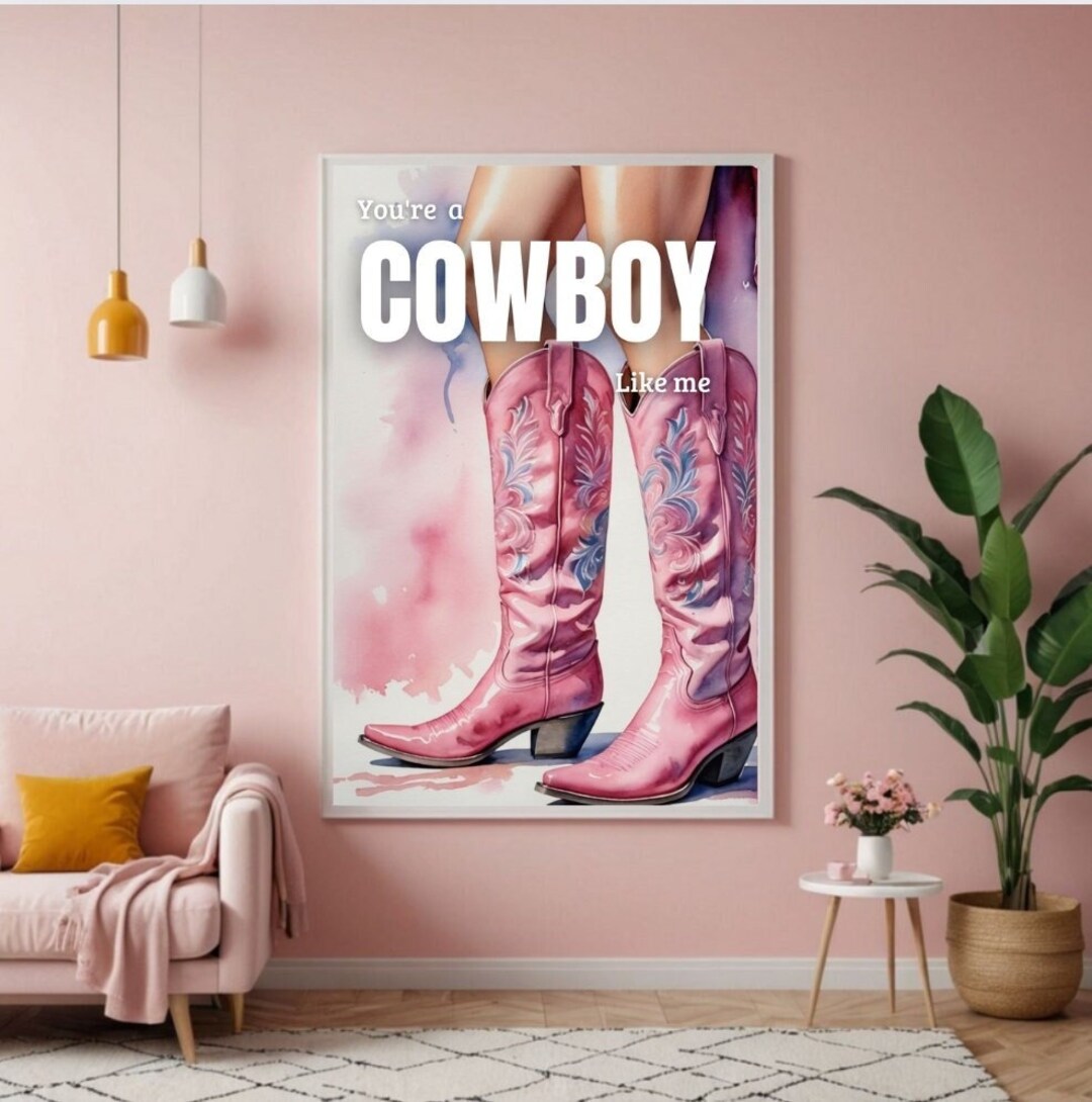 Taylor Swift Cowboy Like Me Poster Printable Wall Art, Subtle Swiftie ...