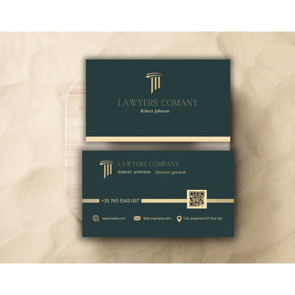 Lawyer Business Card Template - Etsy