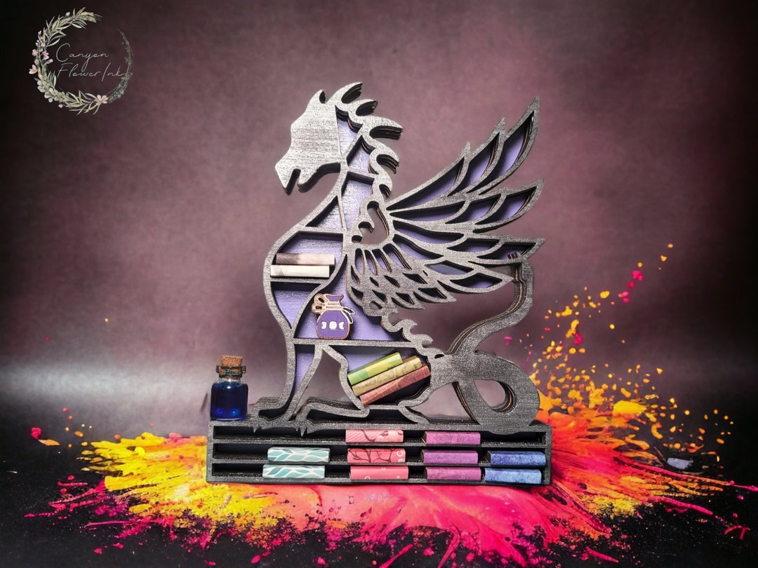 Dragon Mini Bookshelf Mystic Miniature Books Mini Bookcase Reading Tiny ...