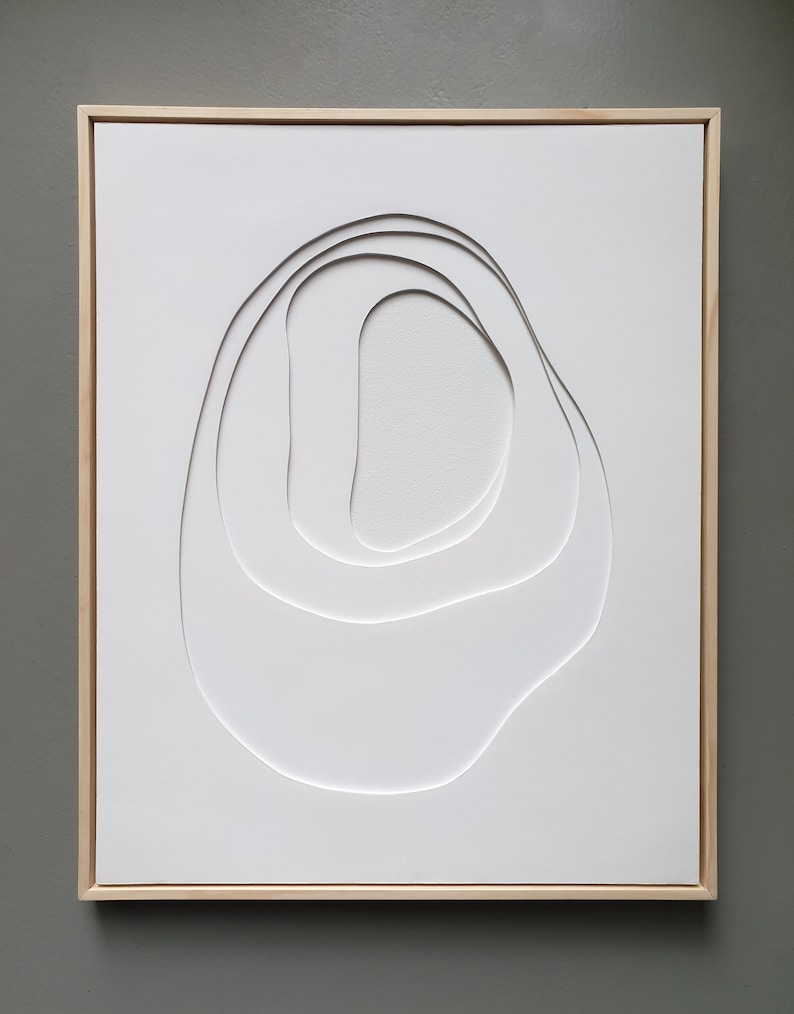 Umbra III, 3D Relief Structural Picture, Wall Art, Abstract Wall Art ...