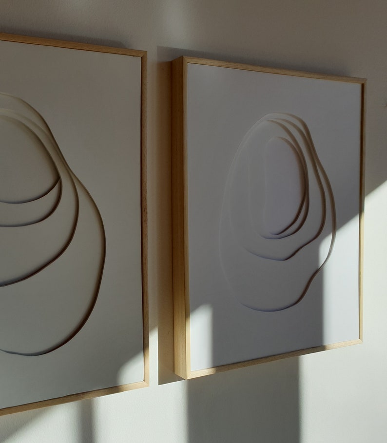 Umbra III, 3D Relief Structural Picture, Wall Art, Abstract Wall Art ...