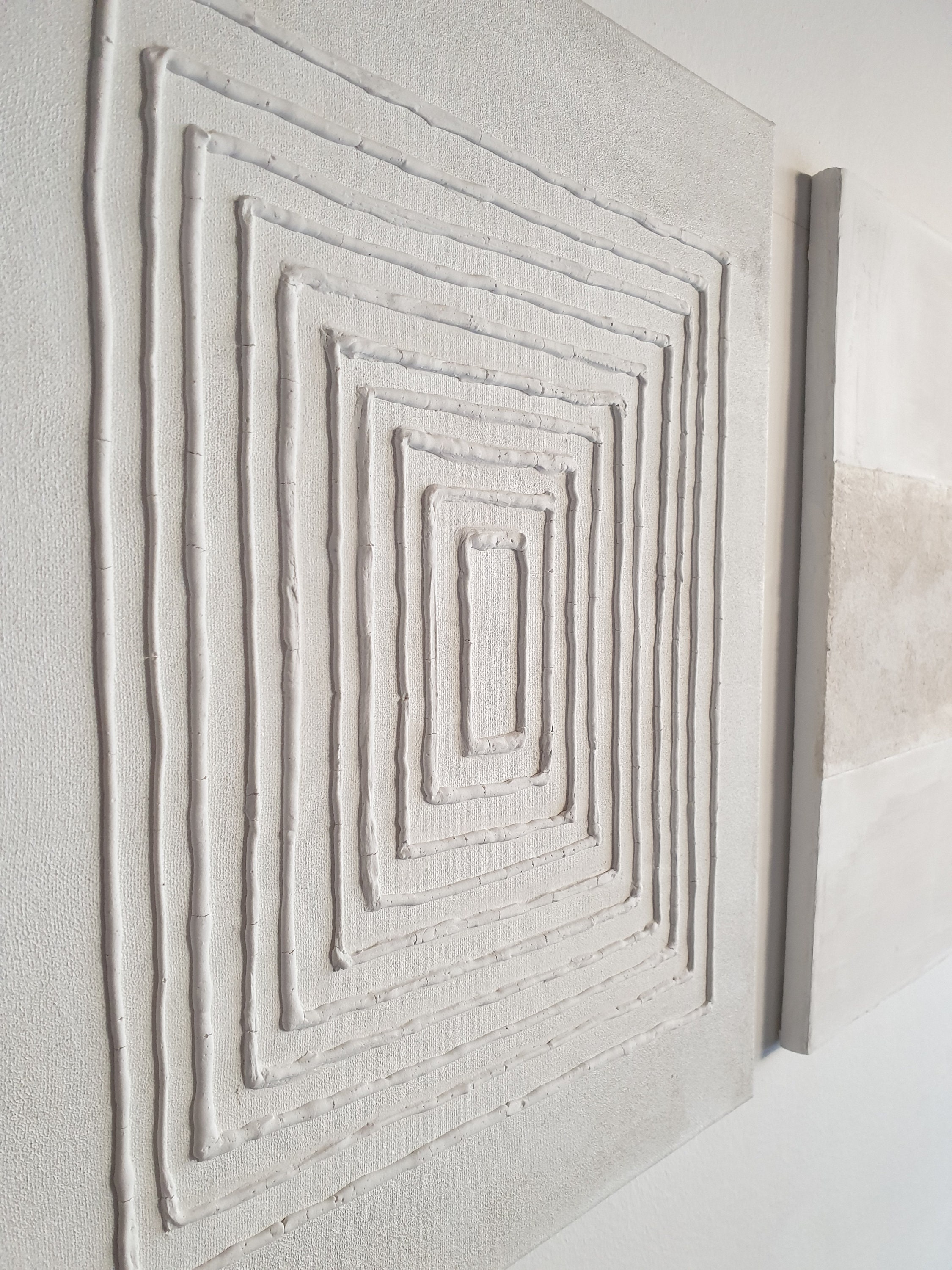 Line II, Structural Image, Plaster Painting, Wall Art, Wall Picture ...