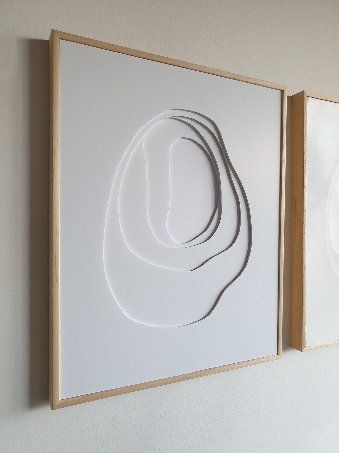 Umbra III, 3D Relief Structural Picture, Wall Art, Abstract Wall Art ...