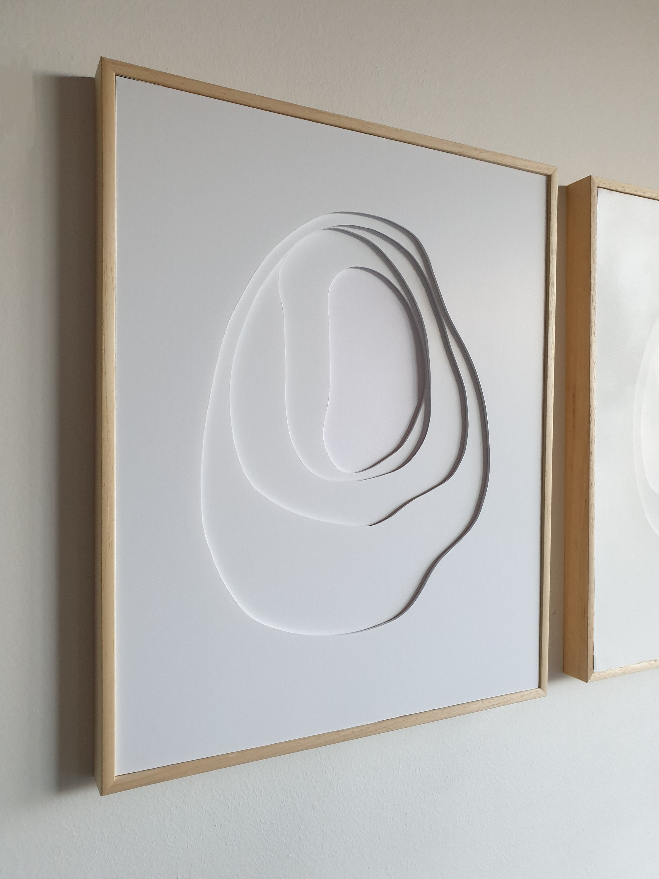 Umbra III, 3D Relief Structural Picture, Wall Art, Abstract Wall Art ...