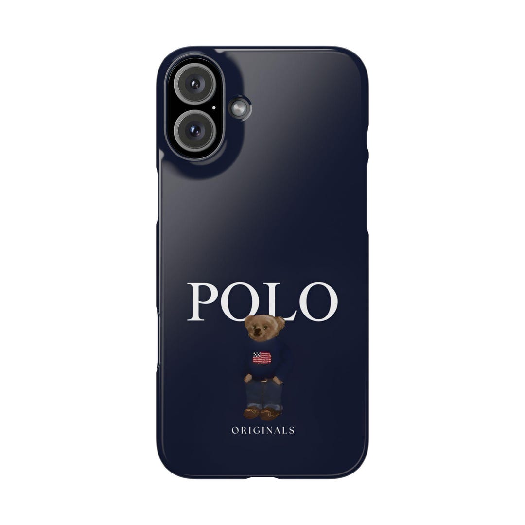 Polo Bear Originals Navy Blue Slim iPhone Cases - Etsy