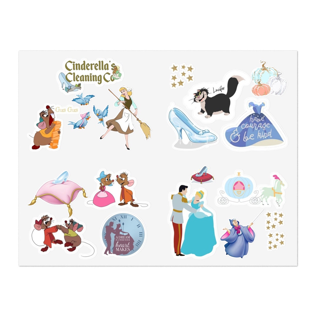 Cinderella Assorted Sticker Sheet - Etsy