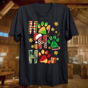 Ho Ho Ho Dog Paw Png Sublimation Design Download, Merry Christmas Png ...