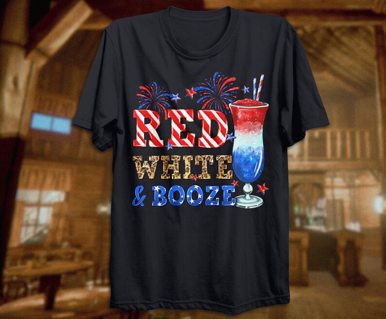 Red White and Booze Png Sublimation Design Download 4th of - Etsy