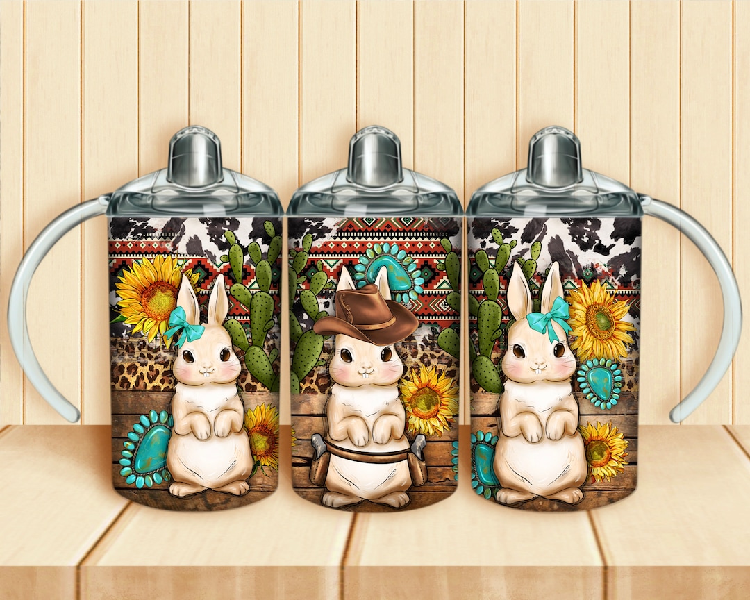Bunny Rabbit Sippy Cup Png Sublimation Design Download, Animal Sippy ...