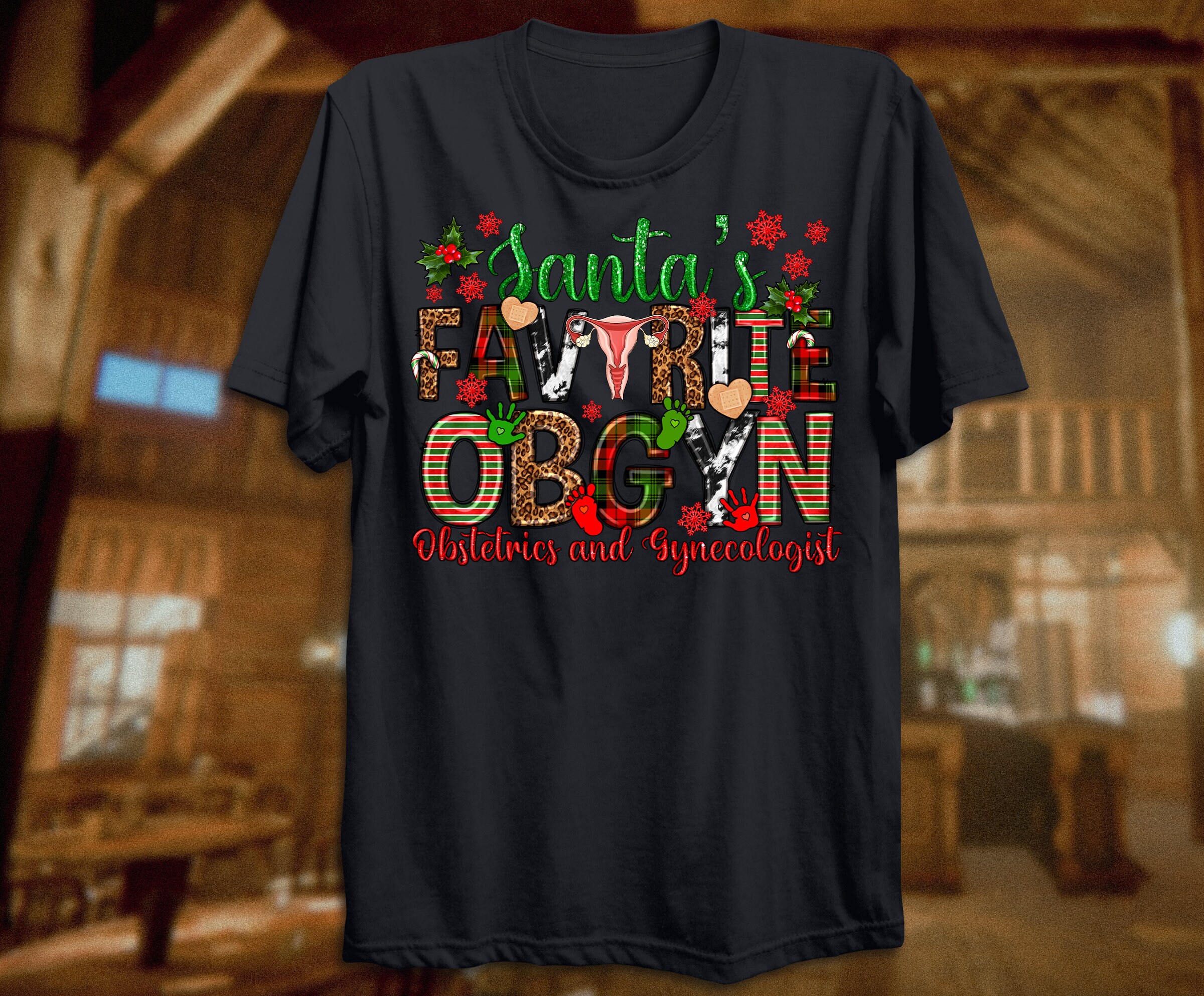 Santa's Favorite OBGYN Obstetrics and Gynecologist Christmas Png ...