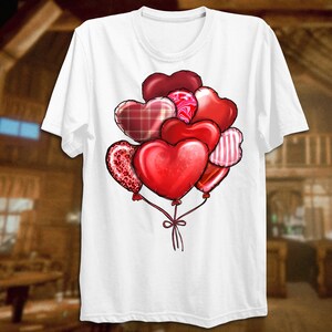 Heart Balloons Png Sublimation Design Download, Valentine's Day Png ...