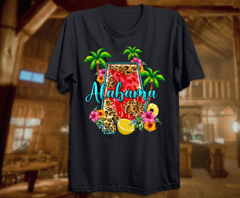 Summer Alabama Map Png Sublimate Designs Download Summer - Etsy
