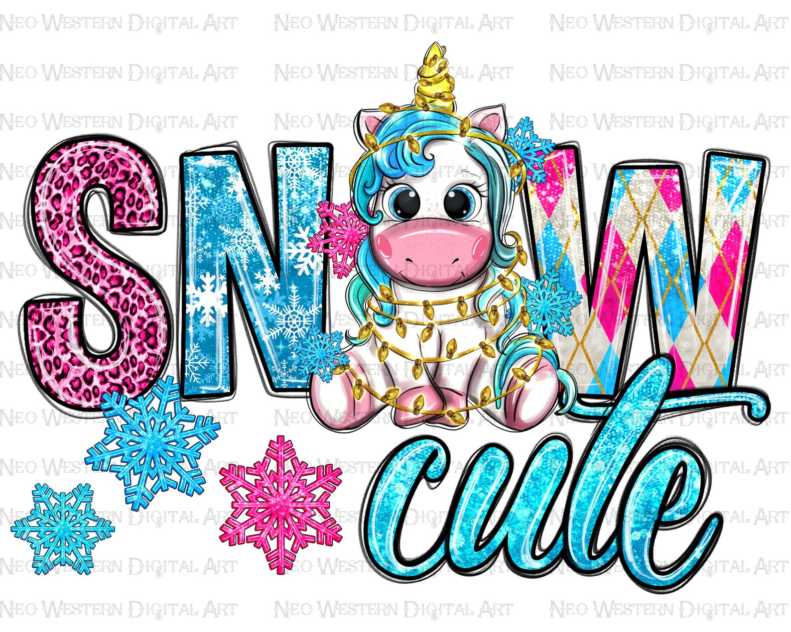 Snow Cute Unicorn Png Sublimation Design Download Snow Png - Etsy