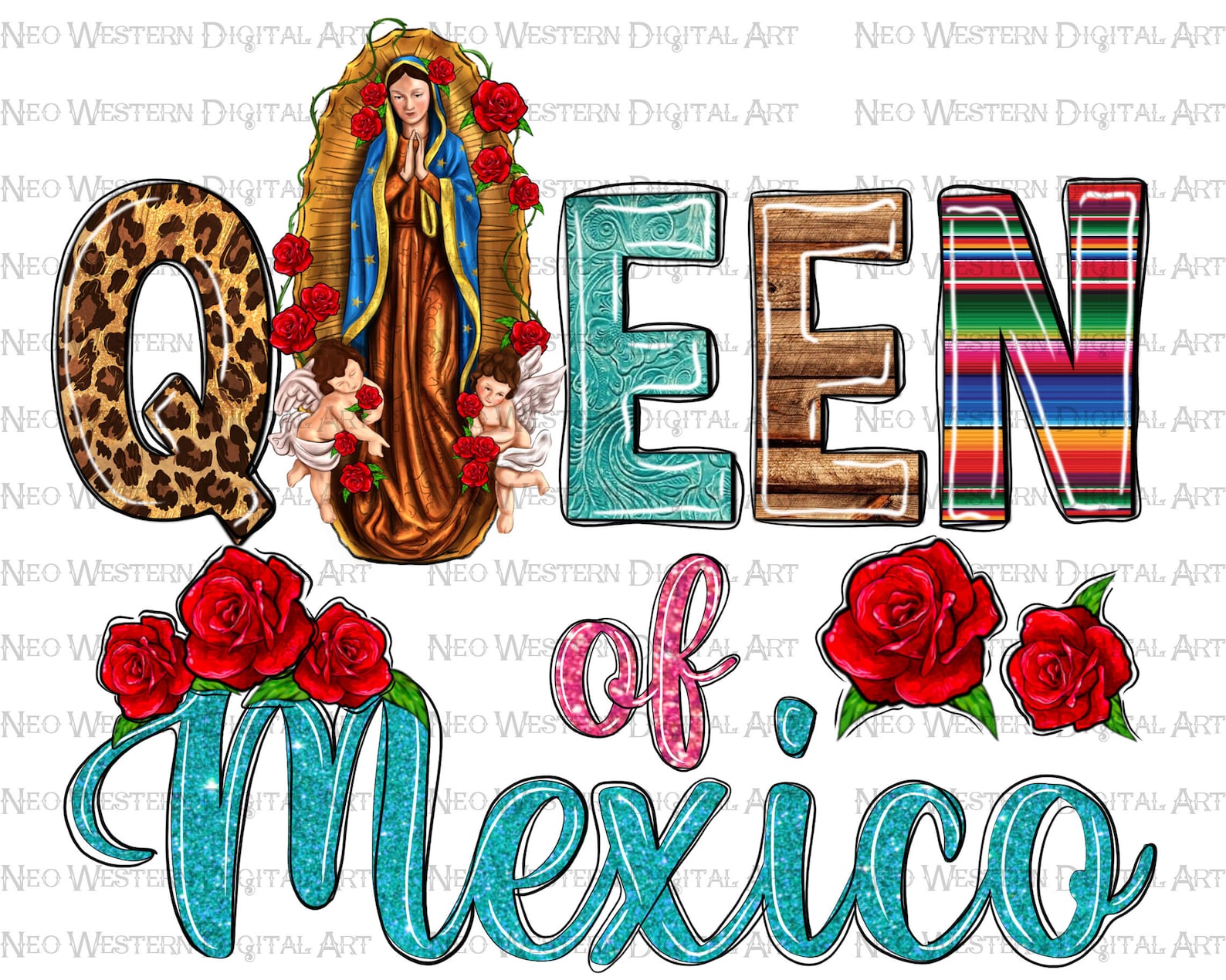 Queen of Mexico With Lady of Guadalupe Png Virgen De - Etsy