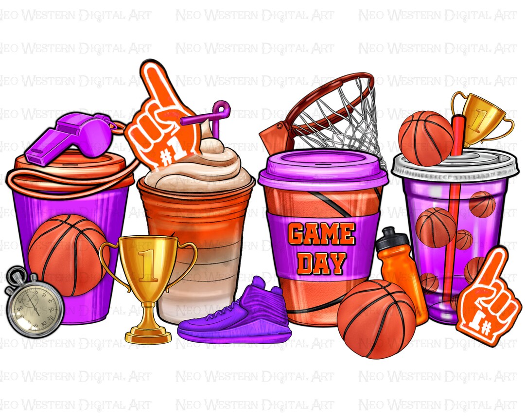 Basketball Coffee Cups Png Sublimation Design Download, Sport Coffee ...