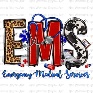 EMS Emergency Medical Services Png Sublimation Design Download ...