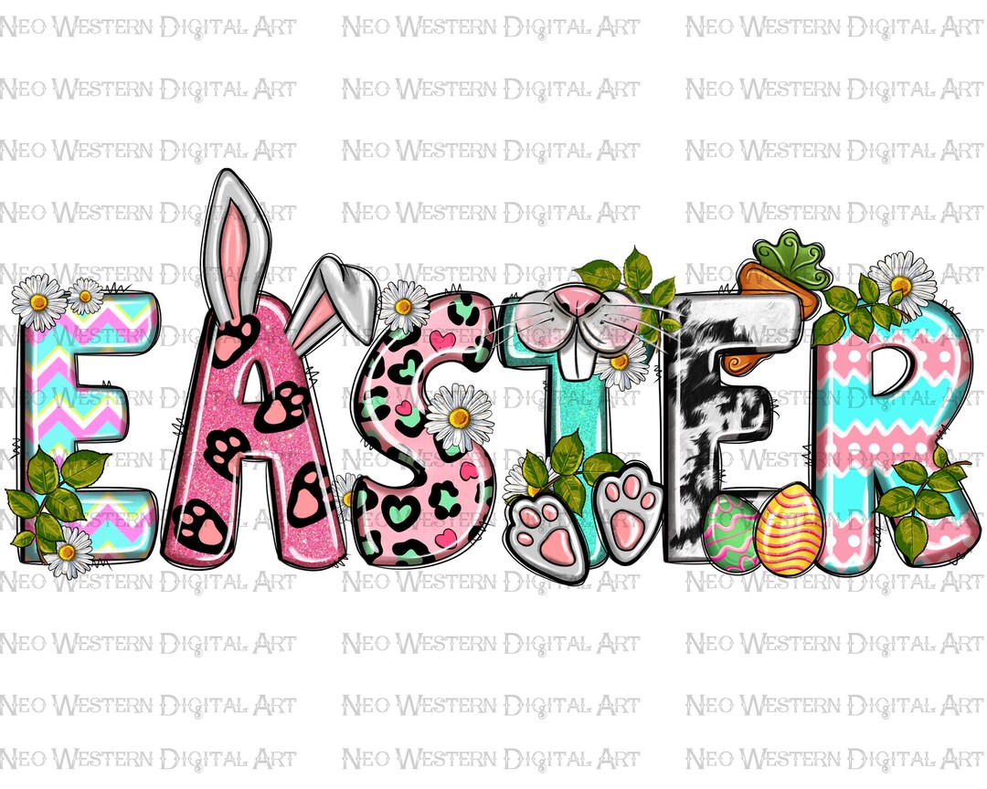 Easter Png Sublimation Design Download, Happy Easter Day Png, Western ...
