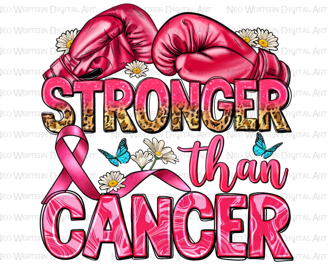 Stronger Than Cancer Png Sublimation Design Download, Boxing Gloves Png ...
