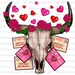 Valentine's Day Bull Skull Png Sublimation Design Download, Happy ...