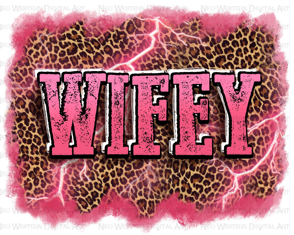 Wifey Leopard Background Png Sublimation Design Download - Etsy