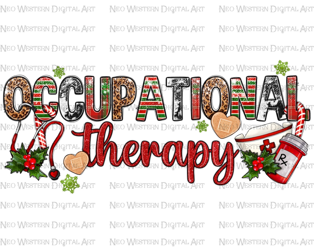 Occupational Therapy Christmas Png Sublimation Design Download ...