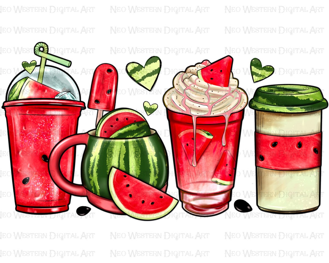 Watermelon Summer Coffee Cups Png Sublimate Designs Download, Hello ...