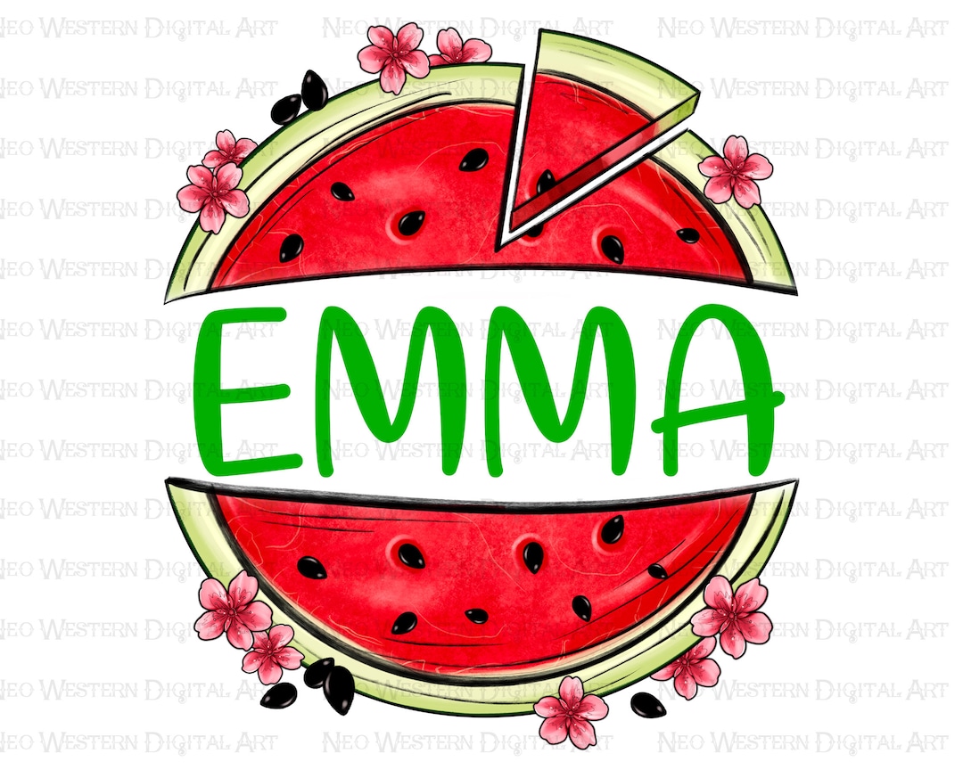 Watermelon Customized Name Frame Png Sublimation Design Download ...