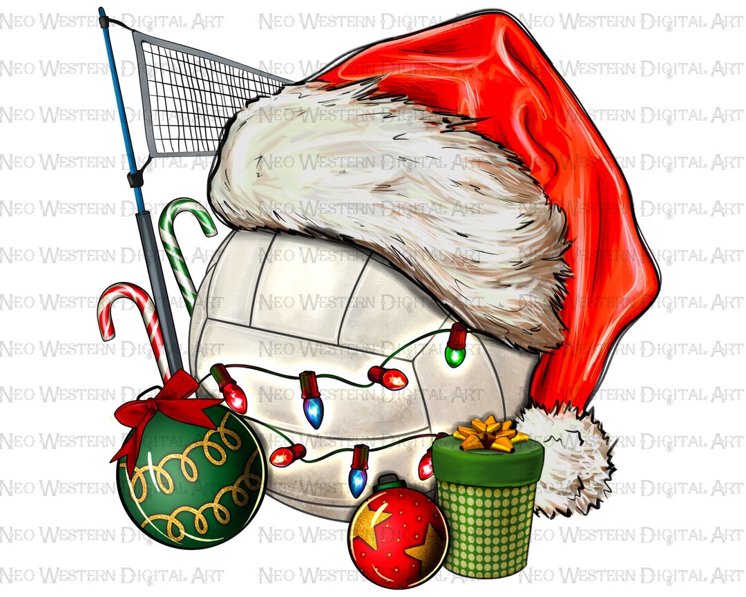 Christmas Volleyball Png Sublimation Design Download, Christmas Png ...