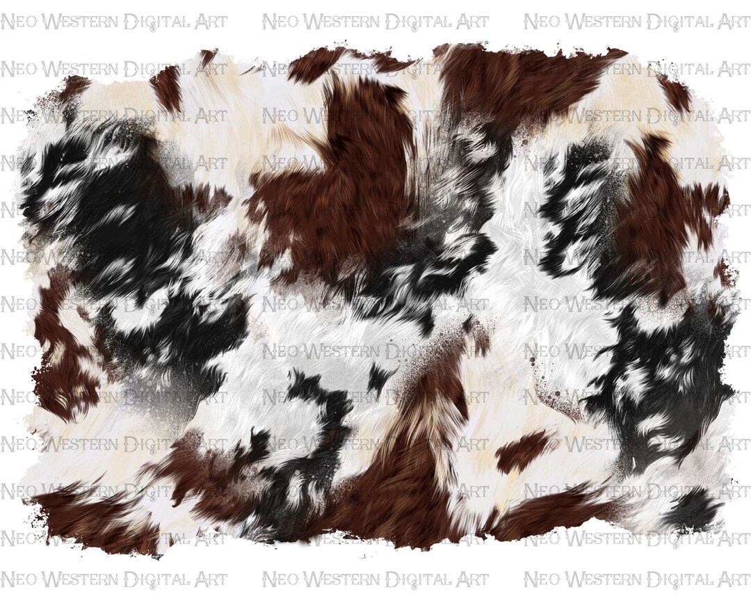 Black and Brown Cowhide Background Png Sublimation Design Download ...