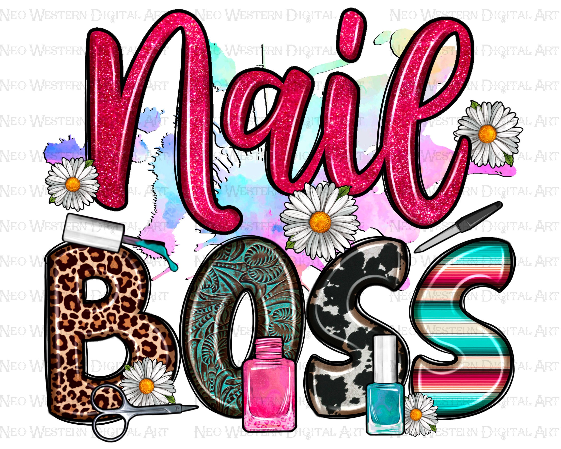 Nail Boss Png Sublimation Design Download, Nail Tech Png, Nail Artist ...