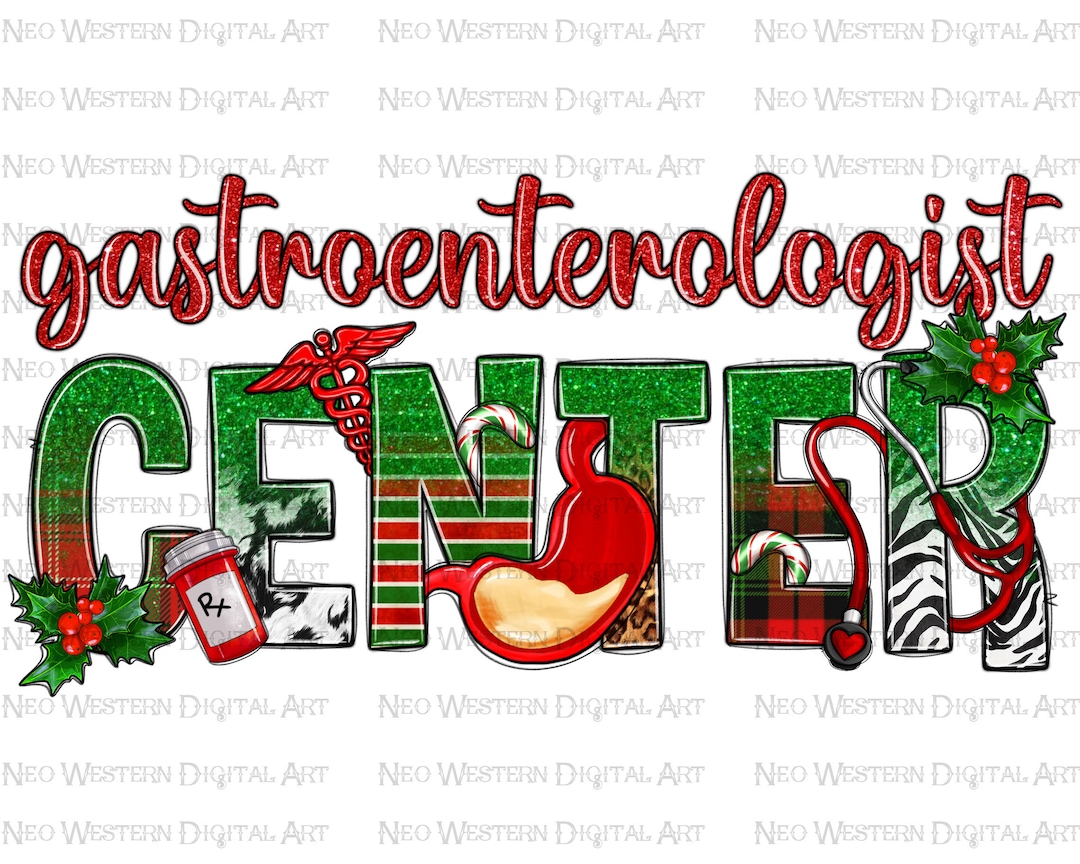 Gastroenterologist Center Christmas Png Sublimation Design Download ...