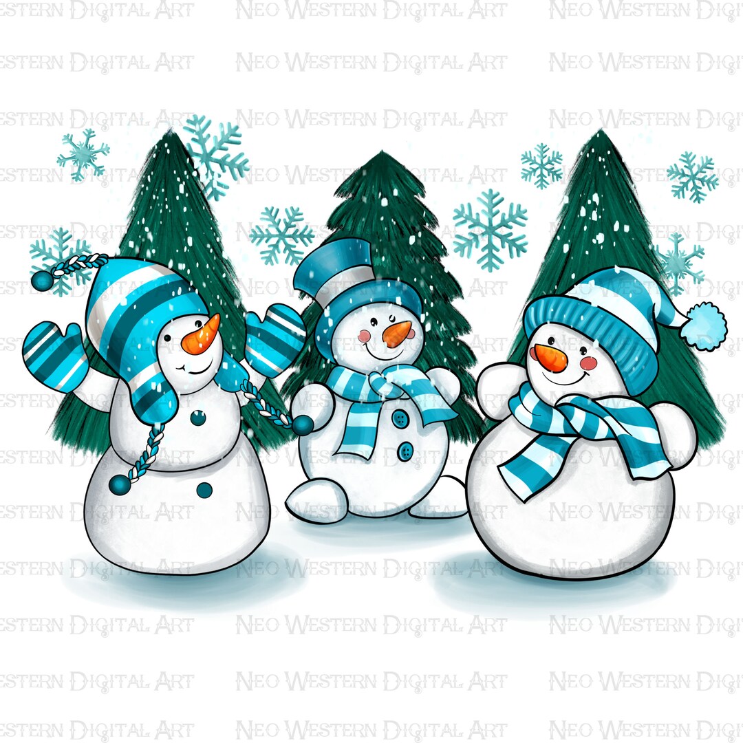 Winter Snowmen Png Sublimation Design Download, Merry Christmas Png ...