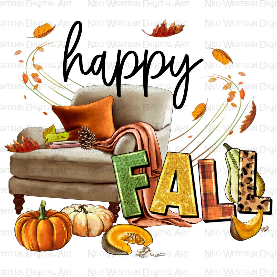 Happy Fall Png Sublimation Design Download, Cozy Season Png, Fall Leaves Png, Hello Fall Png ...