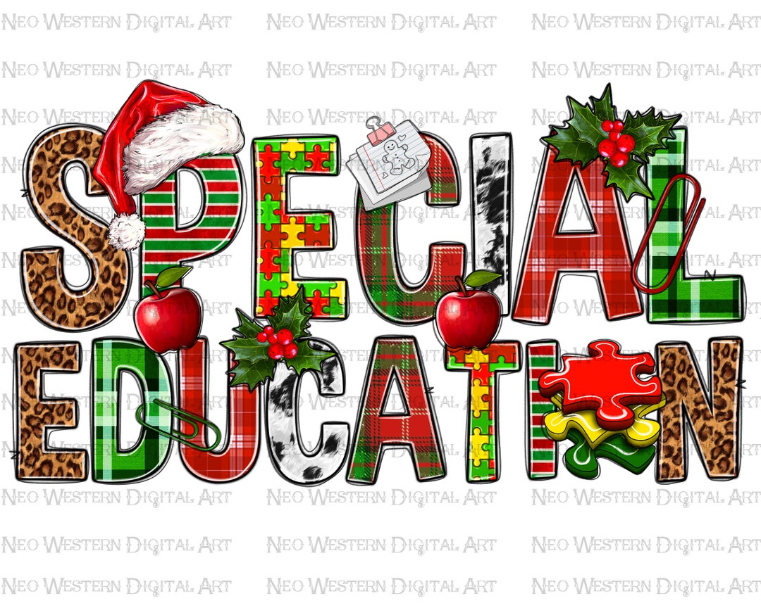 Special Education Christmas Png Sublimation Design Download, Merry ...