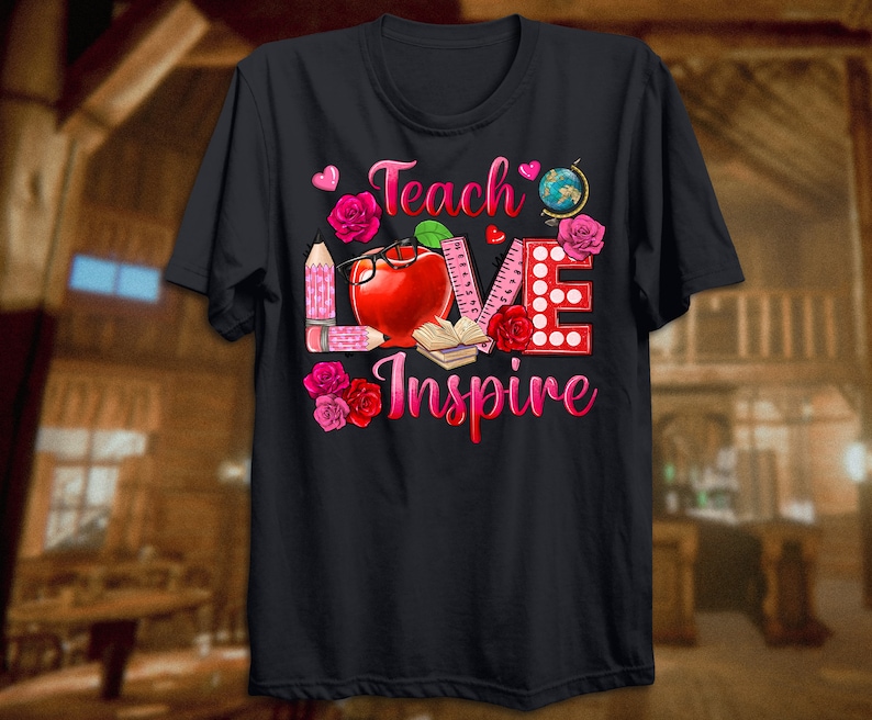 Teach Love Inspire Png Sublimation Design Download - Etsy