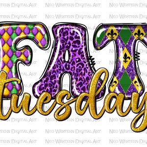 Fat Tuesday Mardi Gras Png Sublimation Design, Happy Mardi Gras Png ...