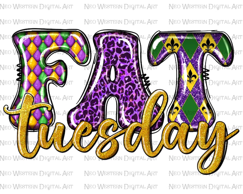 Fat Tuesday Mardi Gras Png Sublimation Design Happy Mardi - Etsy
