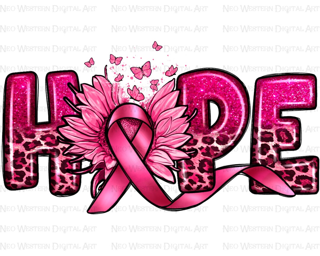 Hope Png Sublimation Design Download, Breast Cancer Png, Cancer ...