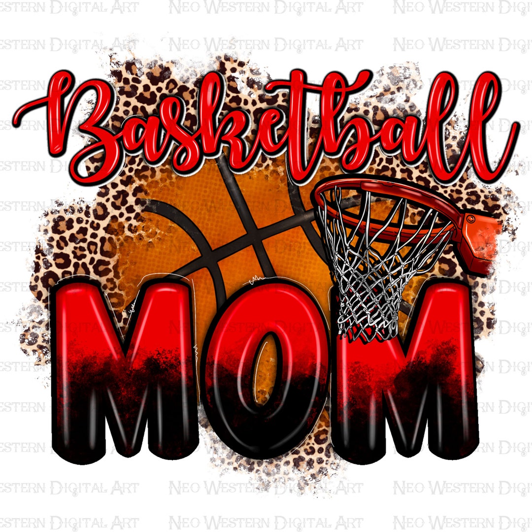 Basketball Mom Red and Black Png Sublimation Design Download ...