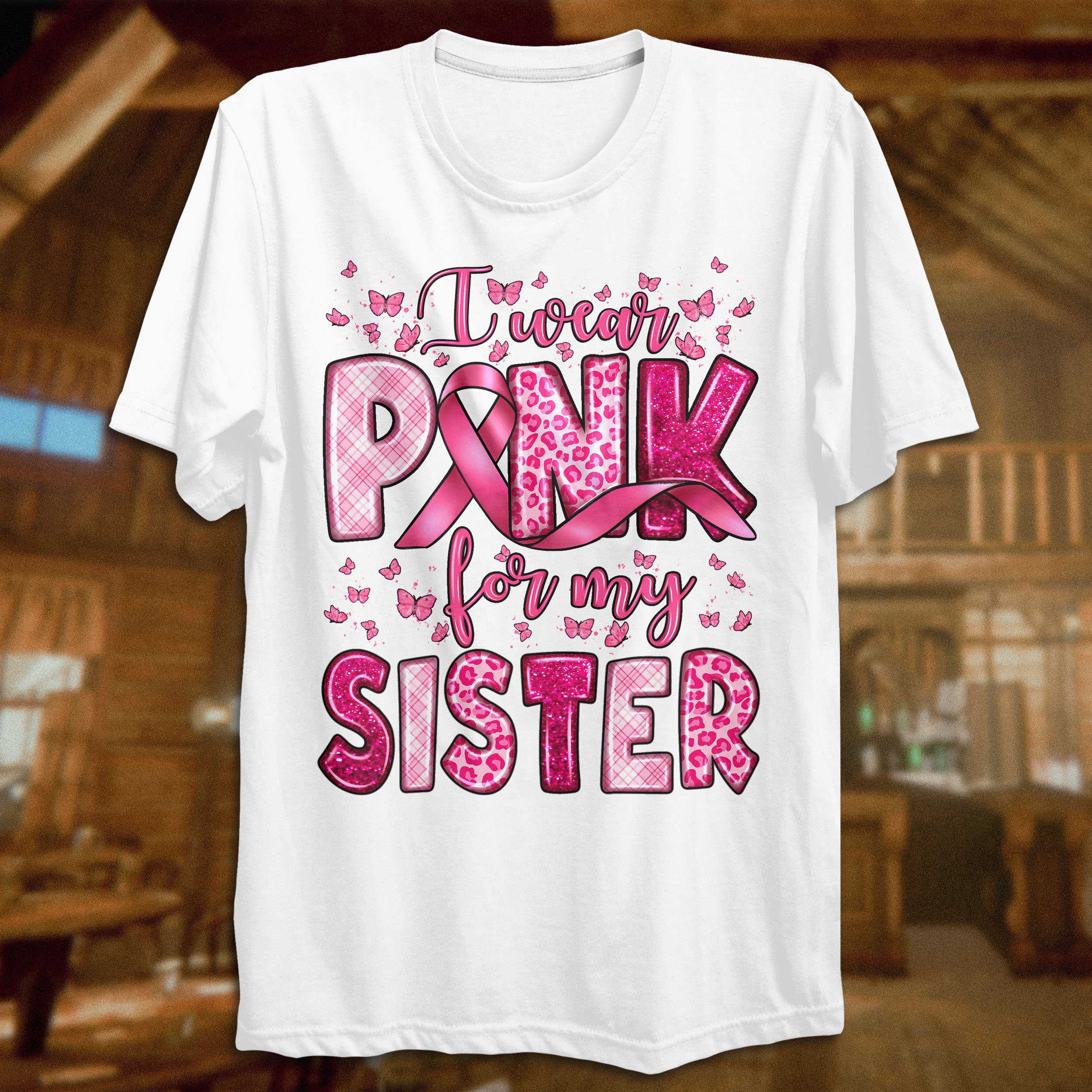 I Wear Pink for My Sister Png Sublimation Design Download, Breast ...